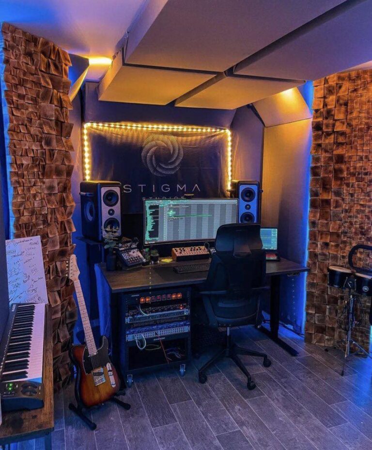 Stylish Attic Music Studio Ideas for Musicians - Home Studio Grooves