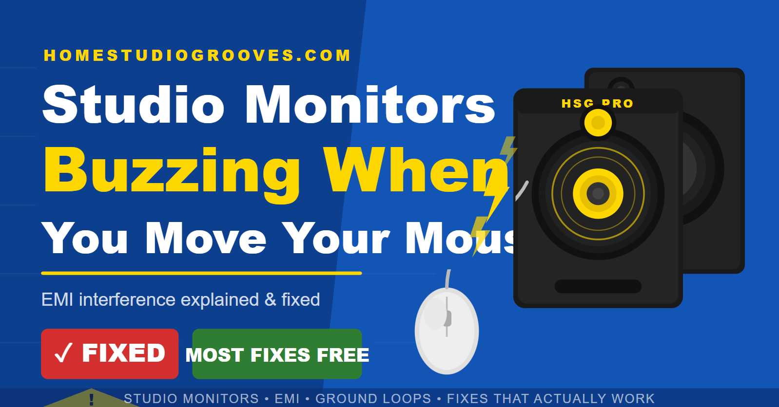 Studio Monitor Speakers Buzzing When You Move Your Mouse (Fixed) - Home ...